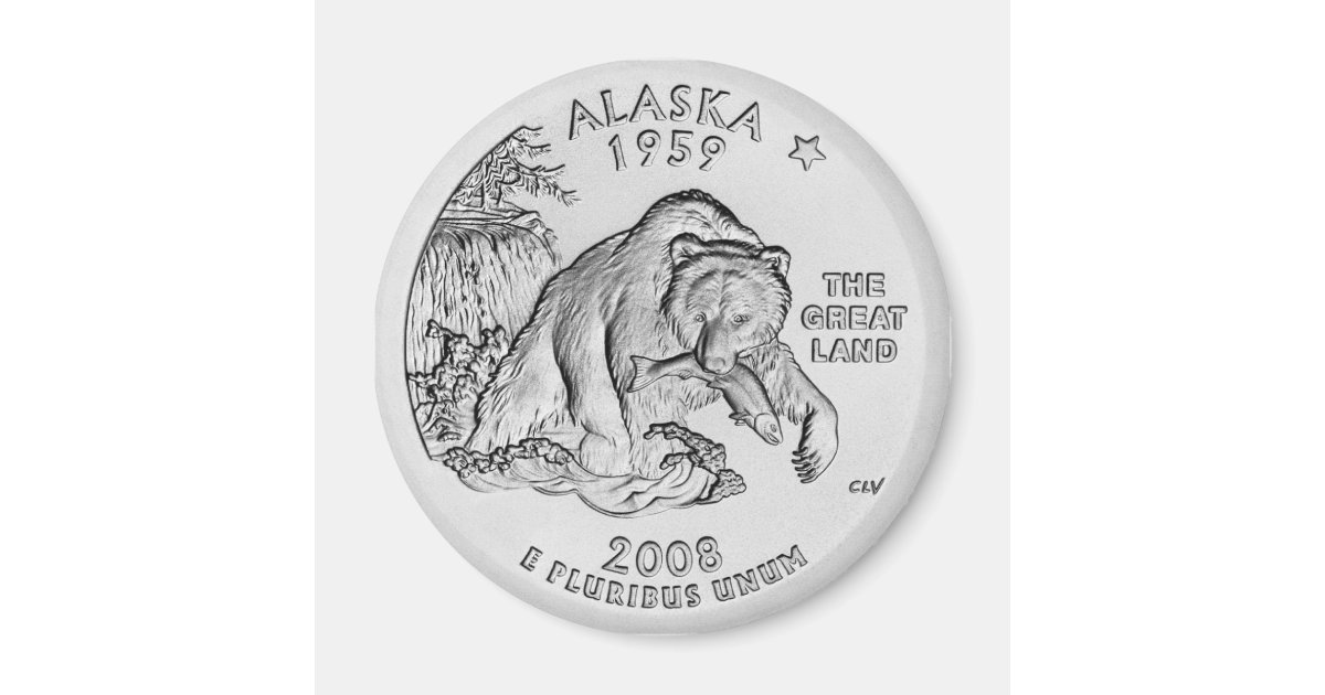 Alaska State Quarter Magnet | Zazzle