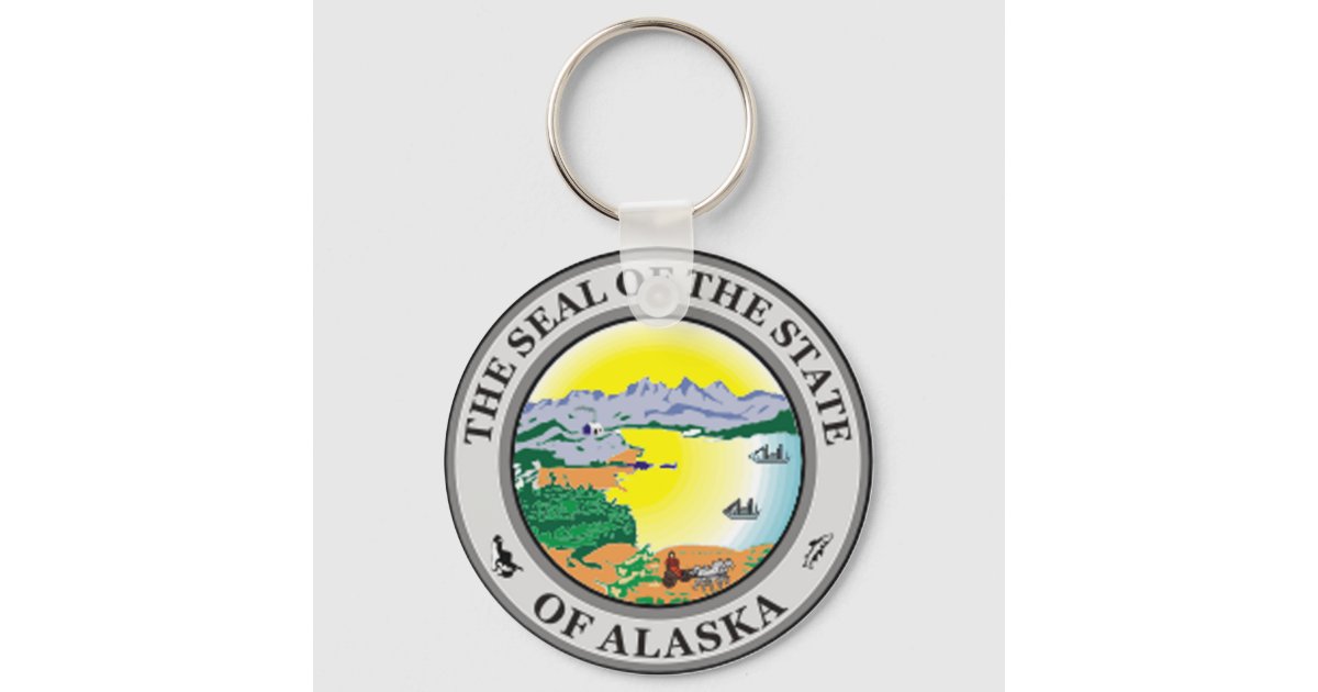 Alaska State Seal Keychain | Zazzle