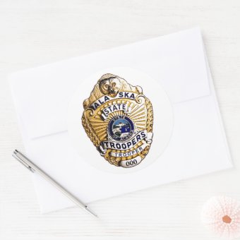Alaska State Trooper Classic Round Sticker | Zazzle