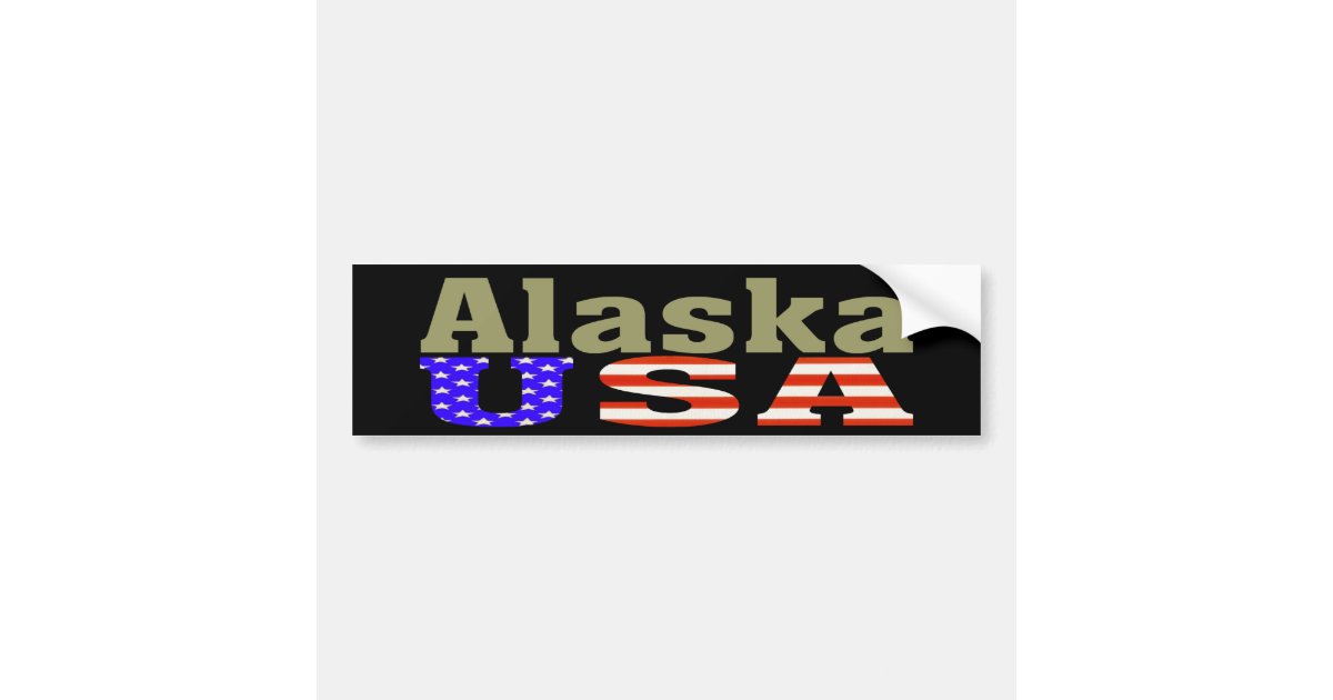 Alaska USA! Bumper Sticker | Zazzle