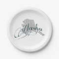 Alaska Vintage Typography Alaskan Paper Party Paper Plates | Zazzle