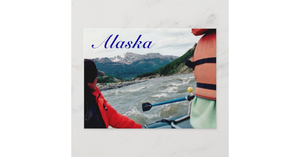 Alaska - White water rafting Postcard | Zazzle