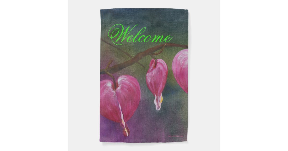 Alaskan Bleeding Hearts Garden Flag | Zazzle