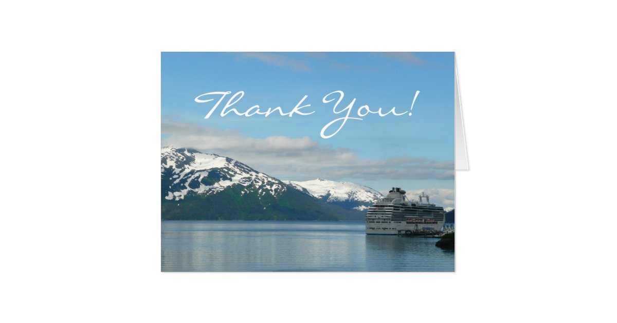 Alaskan Cruise Vacation Travel Thank You Card | Zazzle