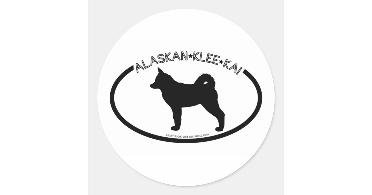 Alaskan Klee Kai Silhouette Black Sticker | Zazzle