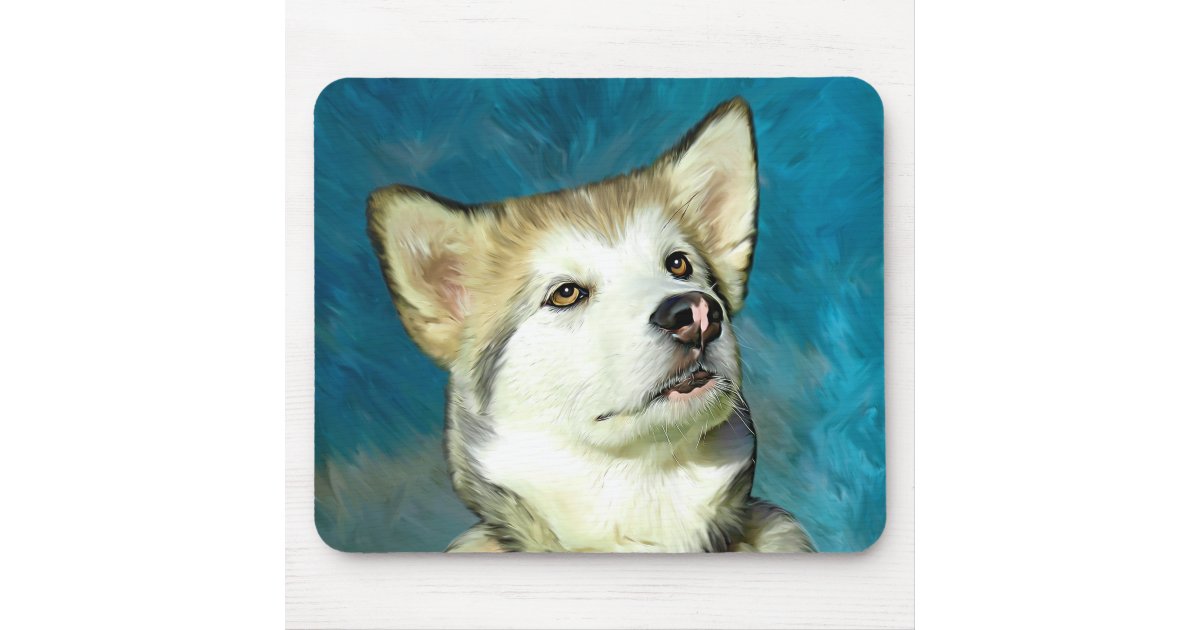 Alaskan Malamute Dog Art Mouse Pad | Zazzle