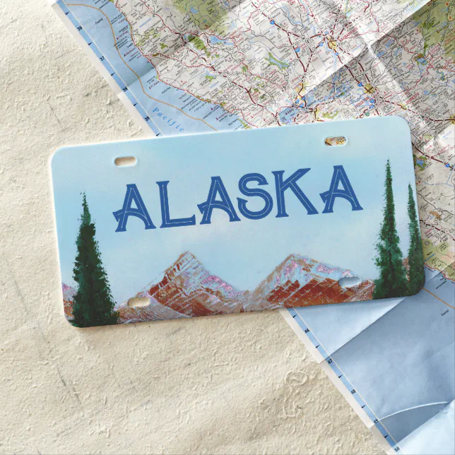 Alaskan Wilderness Landscape License Plate | Zazzle