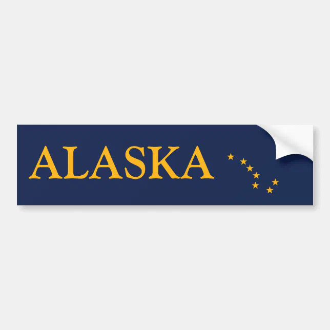 Alaska's Flag Bumper Sticker | Zazzle