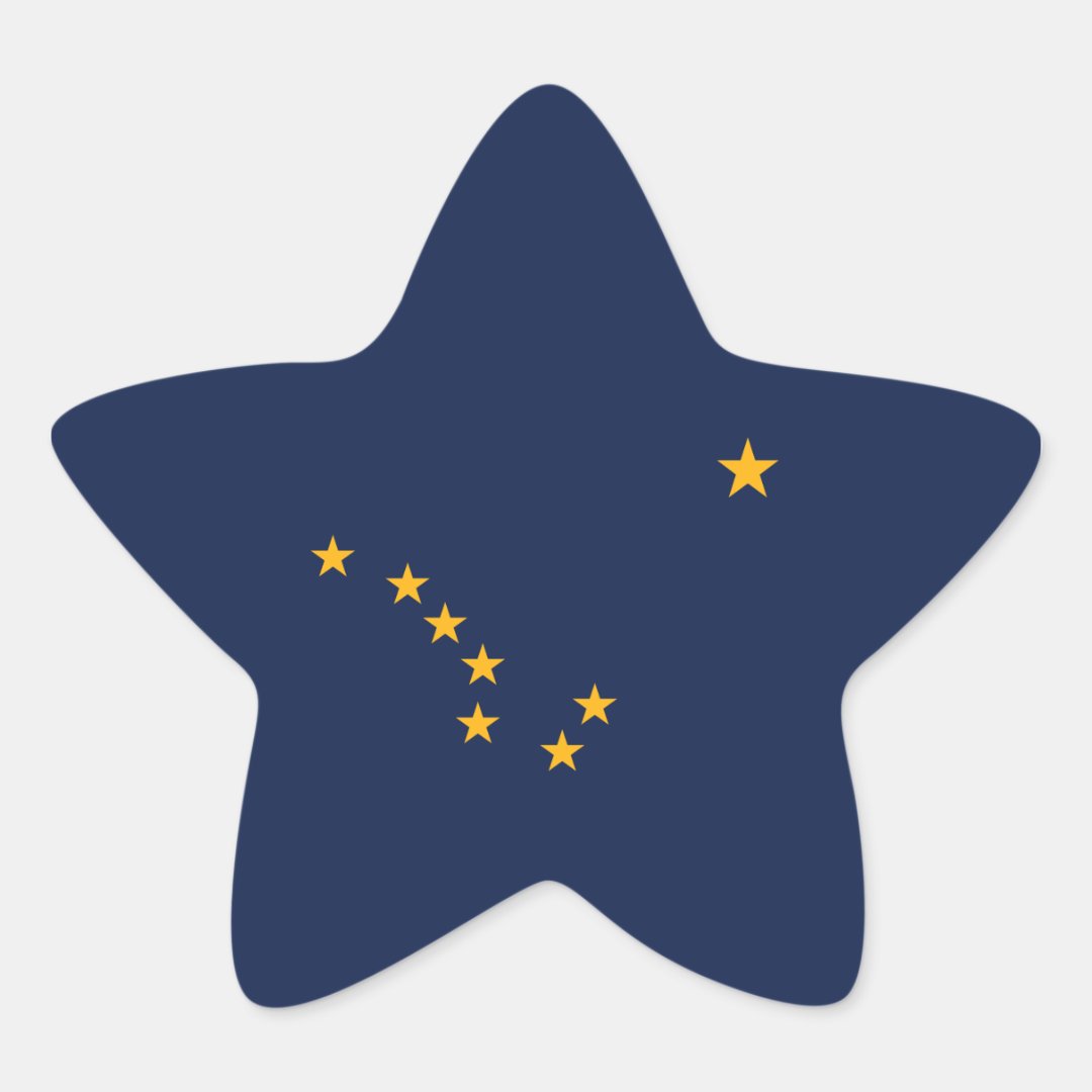 Alaska's Flag Star Sticker | Zazzle