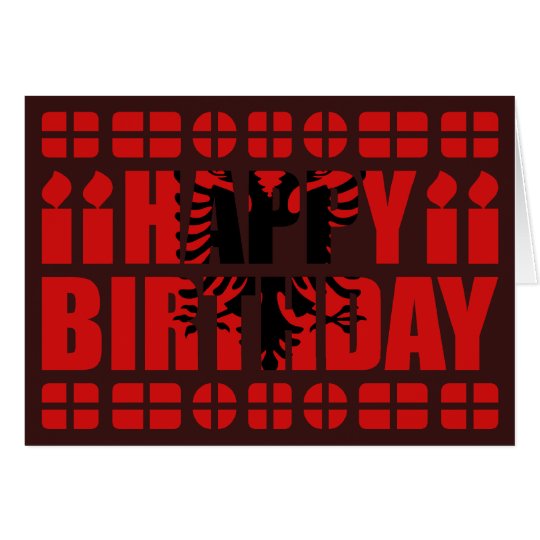 Albania Flag Birthday Card | Zazzle.com