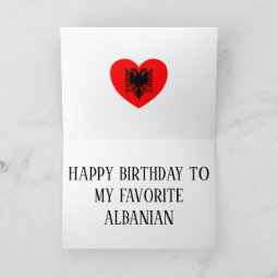 Albania Flag Patriotic Birthday Card | Zazzle