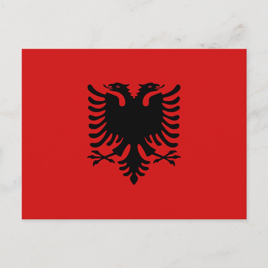 Albania Flag Postcard | Zazzle