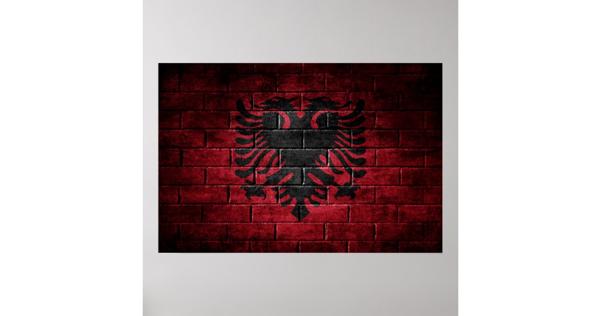 Albania flag wall poster | Zazzle