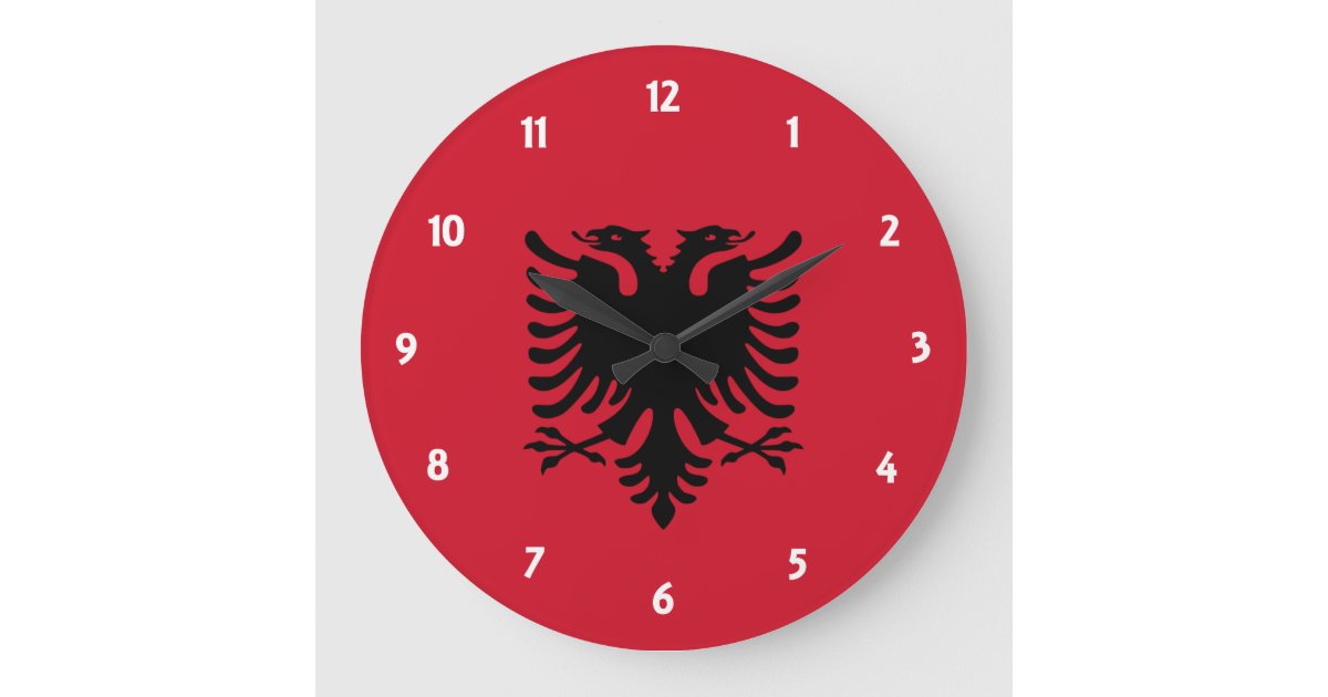 albania large clock | Zazzle