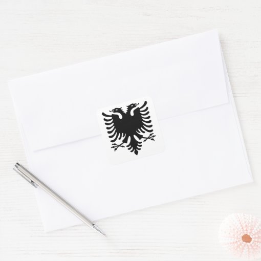 Albania, Shqiperia, Shqiponja, albanian, shqip Square Sticker | Zazzle