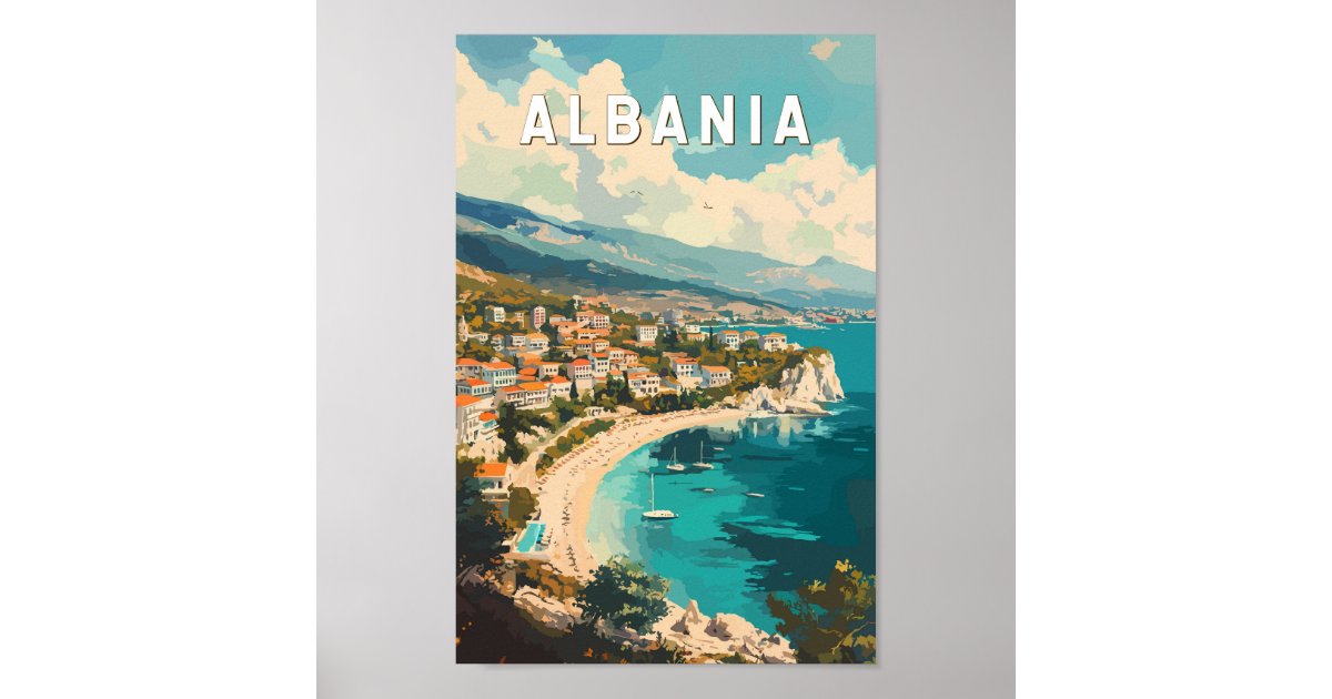 Albania Travel Art Vintage Poster | Zazzle