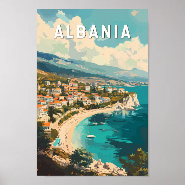 Albania Travel Art Vintage Poster | Zazzle
