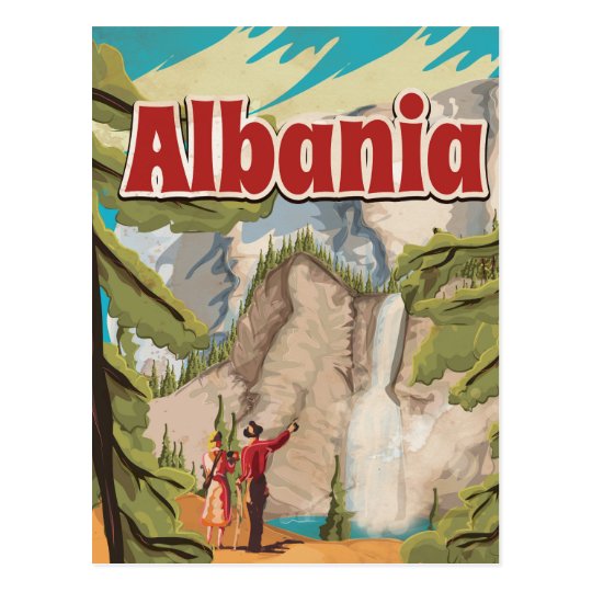 Albania Vintage Travel Poster Postcard | Zazzle.com