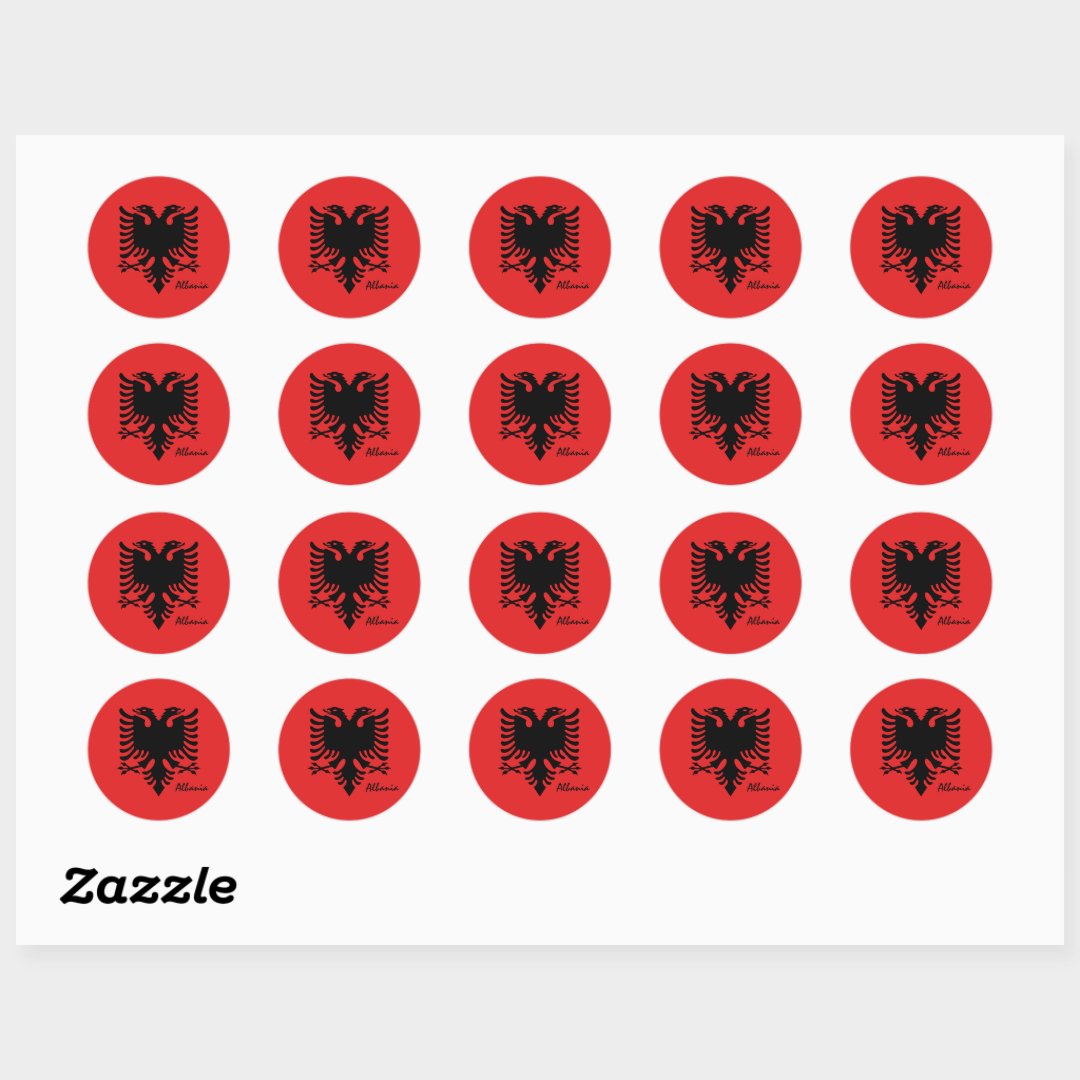 Albanian flag & Albania fashion sticker/sports fan Classic Round ...