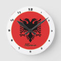 Albanian Flag & Albania trendy Home / design Round Clock | Zazzle