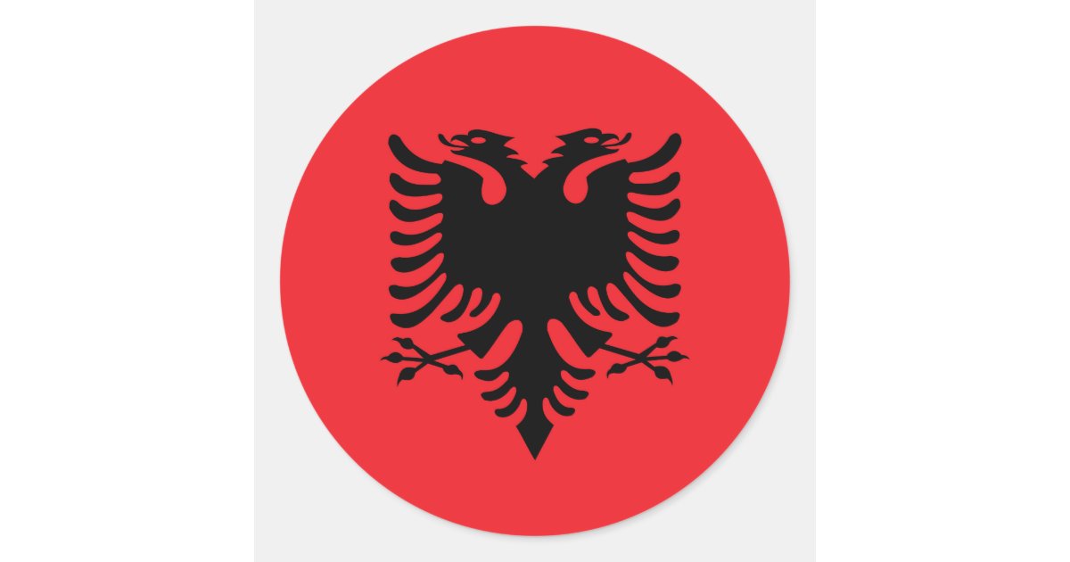 Albanian flag classic round sticker | Zazzle