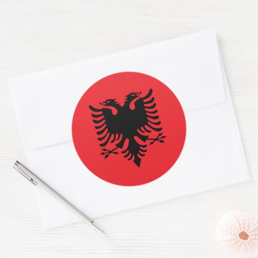 Albanian flag classic round sticker | Zazzle