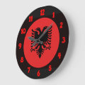 Albanian flag clocks | Zazzle
