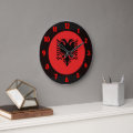 Albanian flag clocks | Zazzle