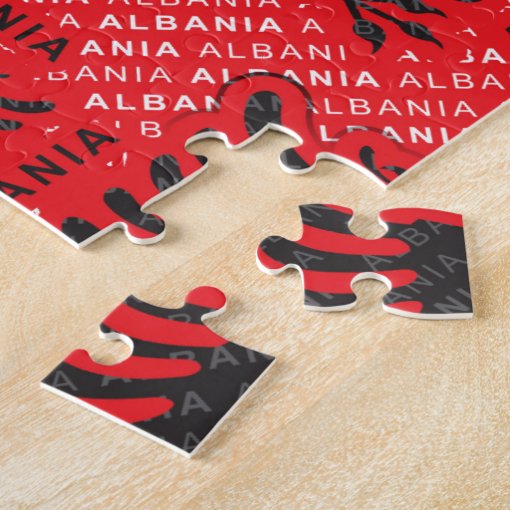 Albanian flag pattern 2 jigsaw puzzle | Zazzle
