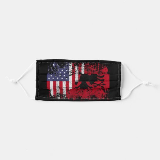 Albanian Roots American Flag Face Mask | Zazzle