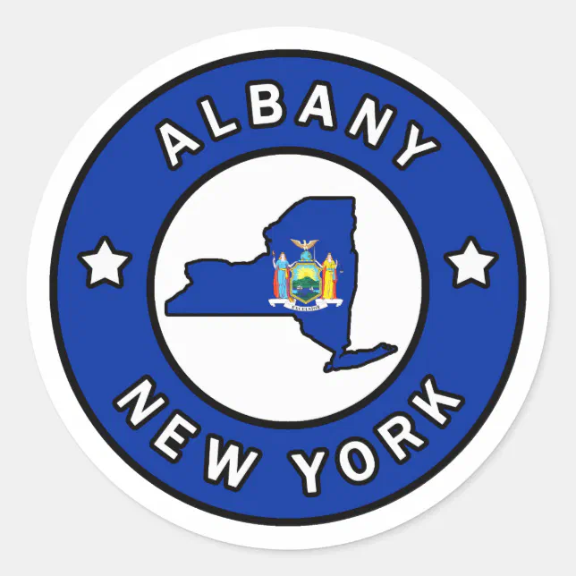 Albany New York Classic Round Sticker | Zazzle