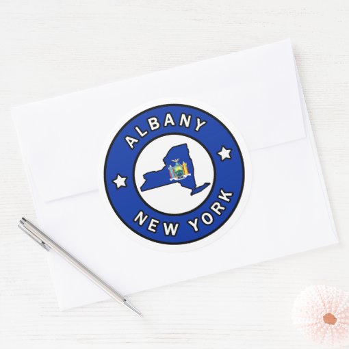 Albany New York Classic Round Sticker | Zazzle