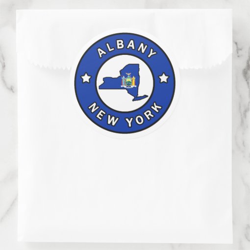 Albany New York Classic Round Sticker | Zazzle