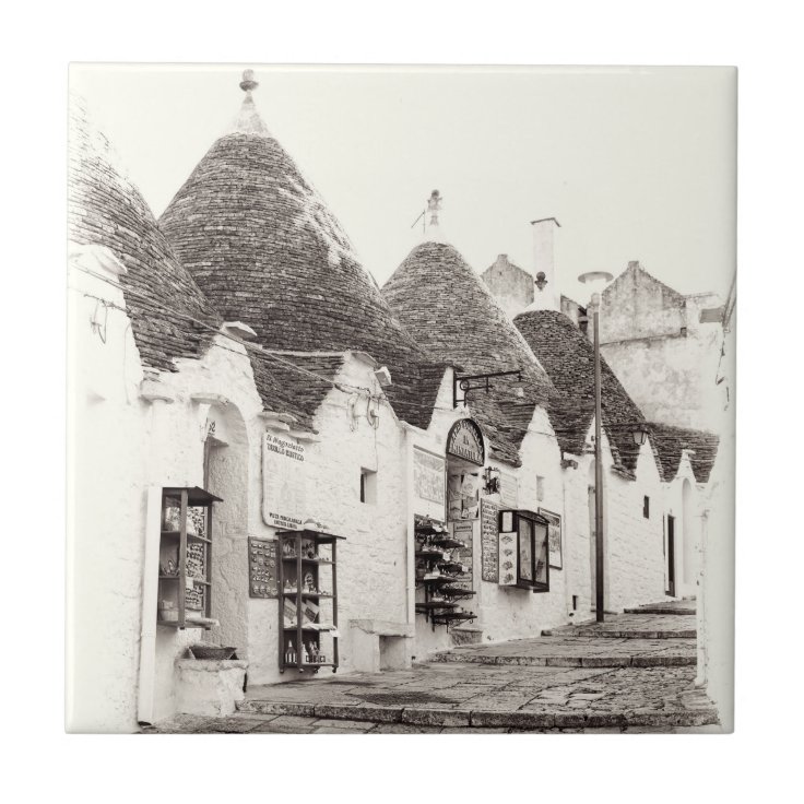 Alberobello trulli in Apulia Ceramic Tile | Zazzle