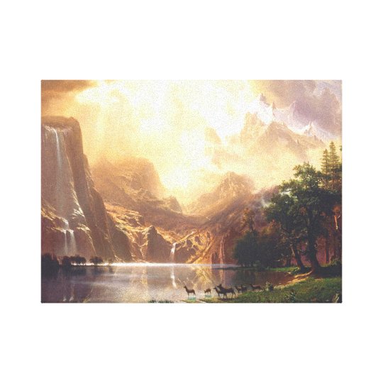 Albert Bierstadt Among the Sierra Nevada Canvas Print | Zazzle.com