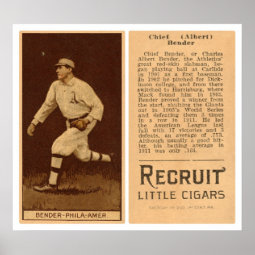 Albert Chief Bender Baseball 1912 Poster | Zazzle