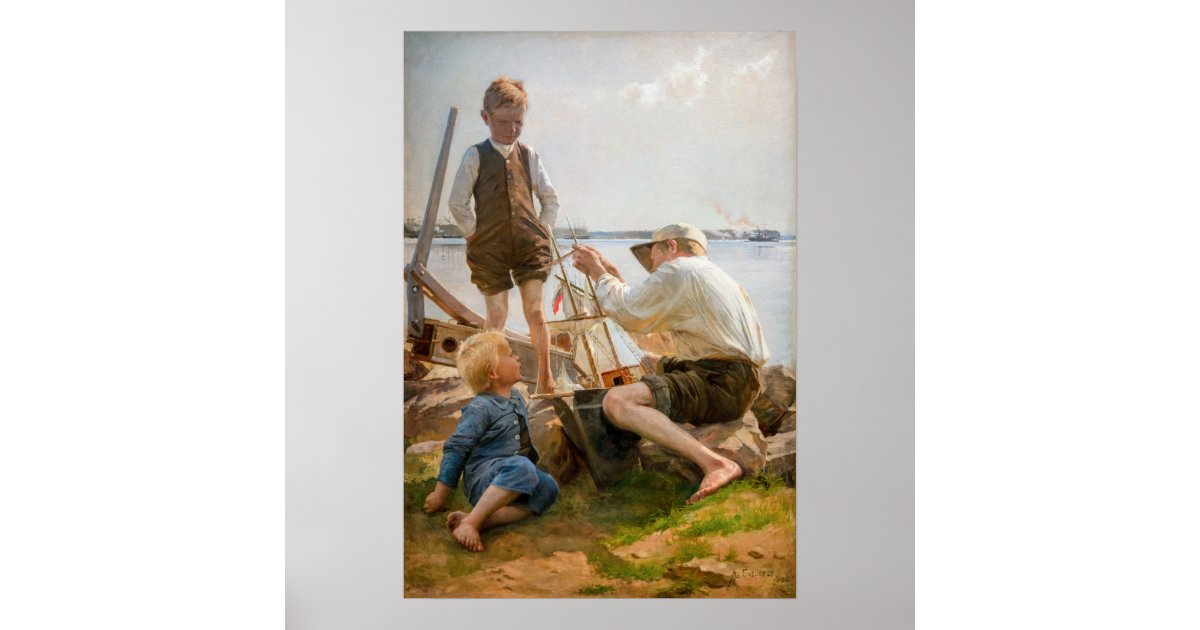 Albert Edelfelt - Shipbuilders Poster | Zazzle