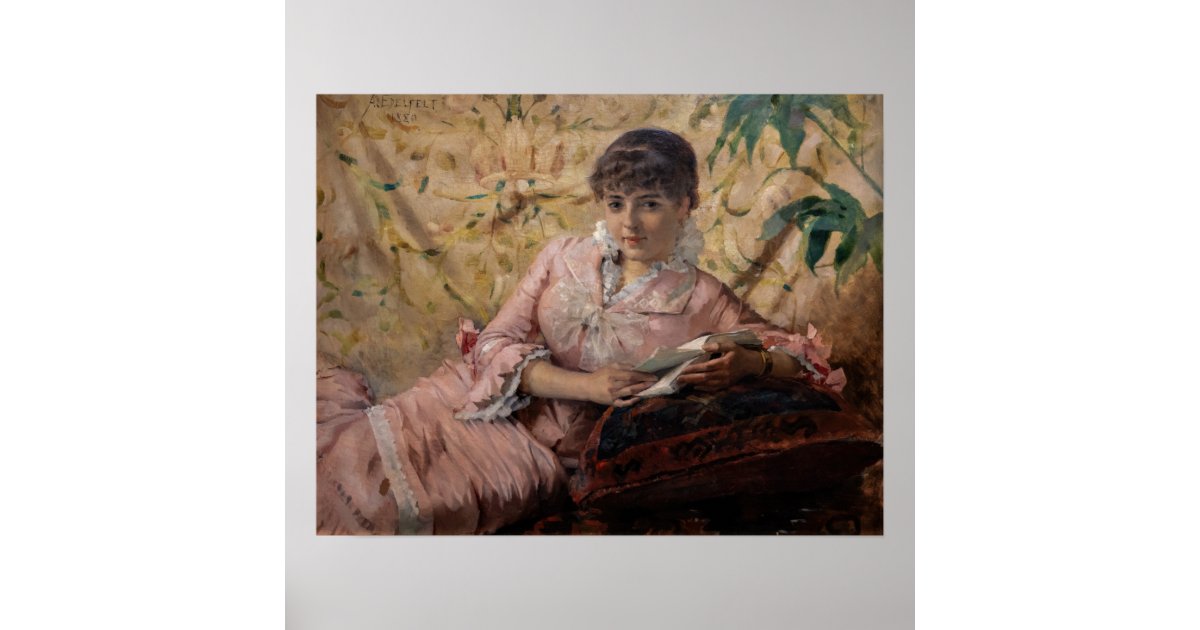 Albert Edelfelt - The Reading Parisienne Poster | Zazzle