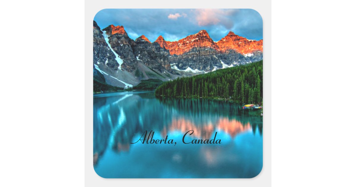 Alberta, Canada Square Sticker | Zazzle