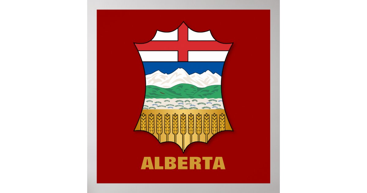 Alberta coat of arms poster | Zazzle