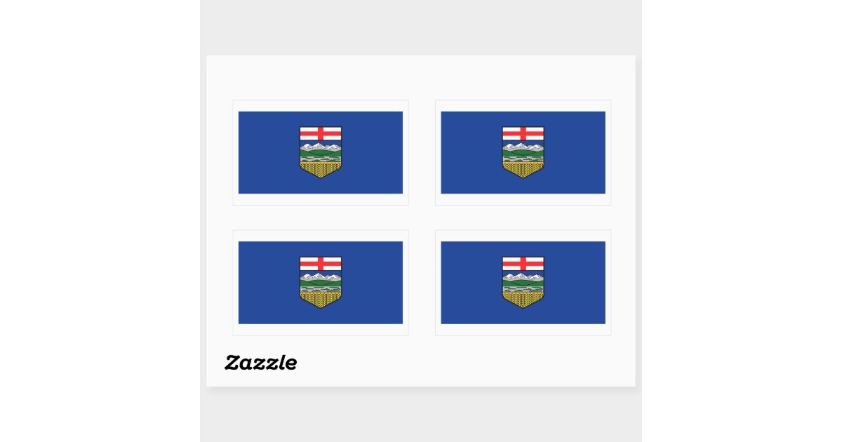 Alberta Flags Graphic Rectangular Sticker | Zazzle