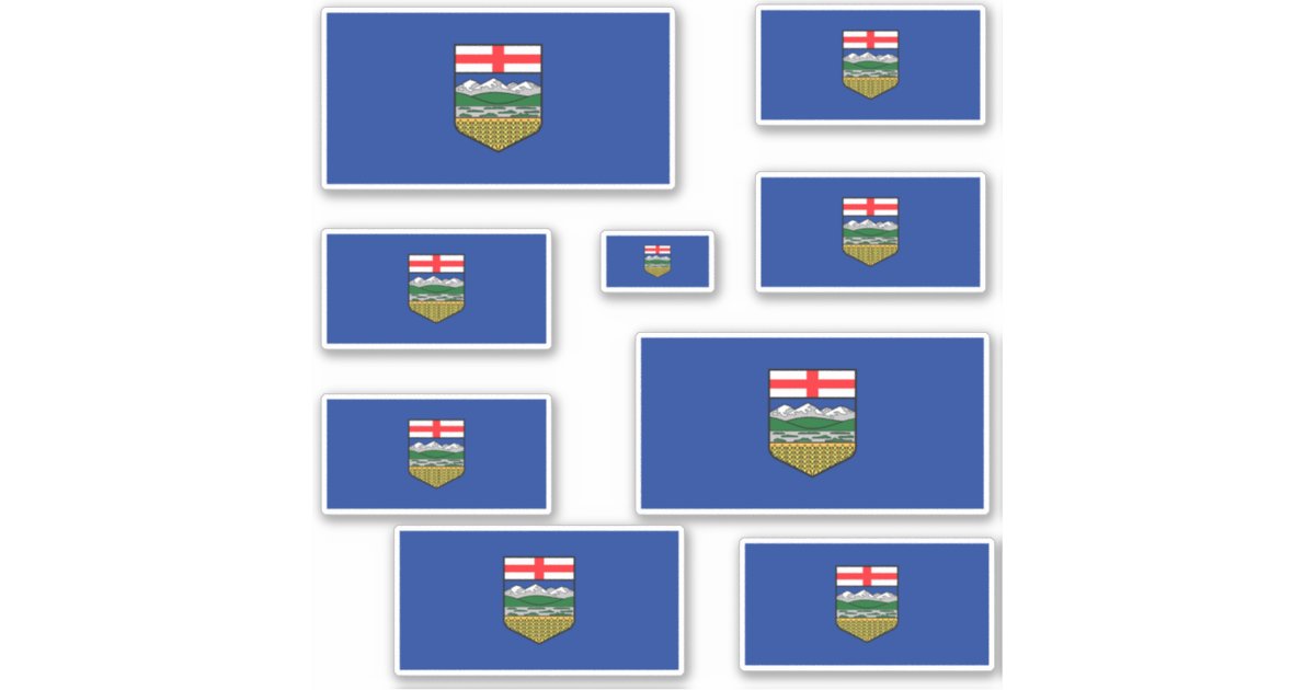 Alberta Flags Graphic Sticker | Zazzle