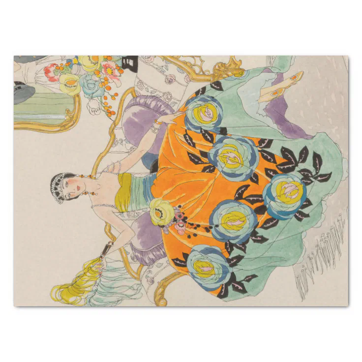 Alberto Vargas Art Deco Decoupage Tissue Paper | Zazzle