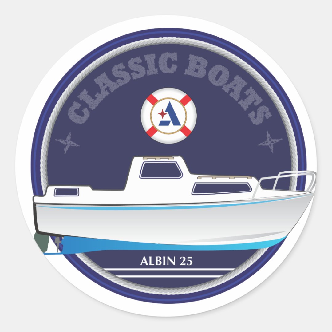Albin 25 - glossy round stickers | Zazzle