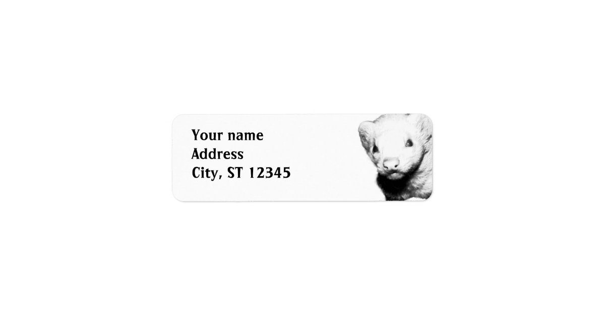 Albino Ferret Picture Label | Zazzle