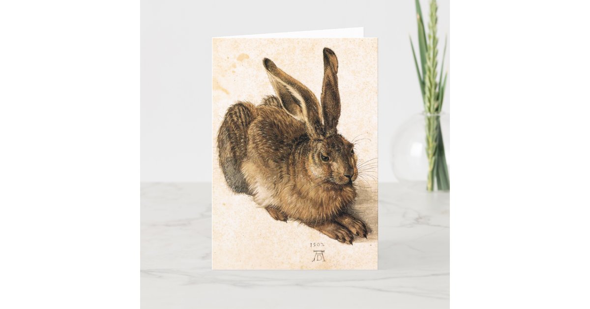 Albrecht Durer Young Hare Greeting Card | Zazzle