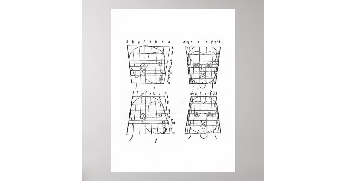 Albrecht Dürer's study of human proportions Poster | Zazzle