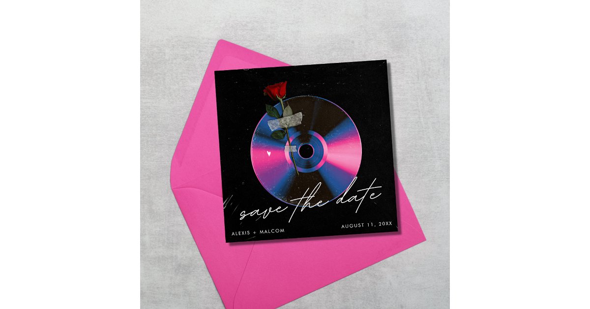 Album Cover Unique Music Wedding Save the Date | Zazzle