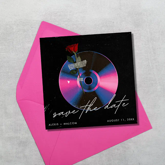 Album Cover Unique Music Wedding Save the Date | Zazzle