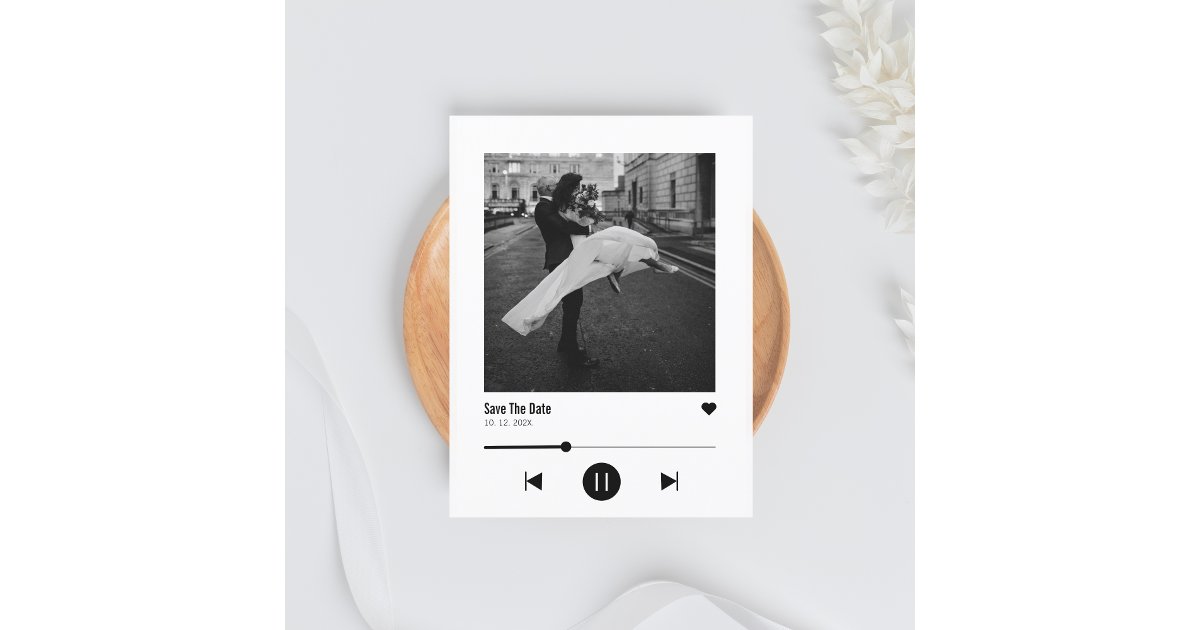 Album Cover Viral Music Save the Date Announcement Postcard | Zazzle
